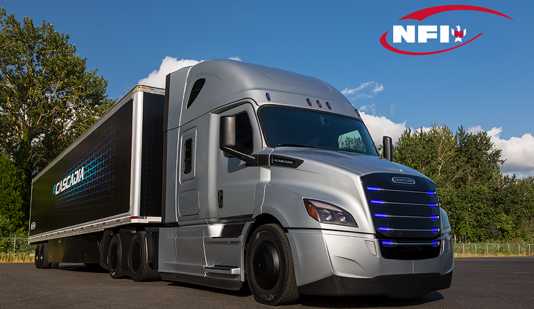 NFI partners with DTNA to electrify drayage fleet | Trailer Body Builders